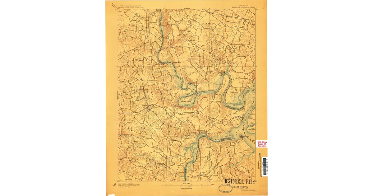 1894 Map of Bermuda Hundred, Chesterfield County, VA — High-Res, 1910 ...