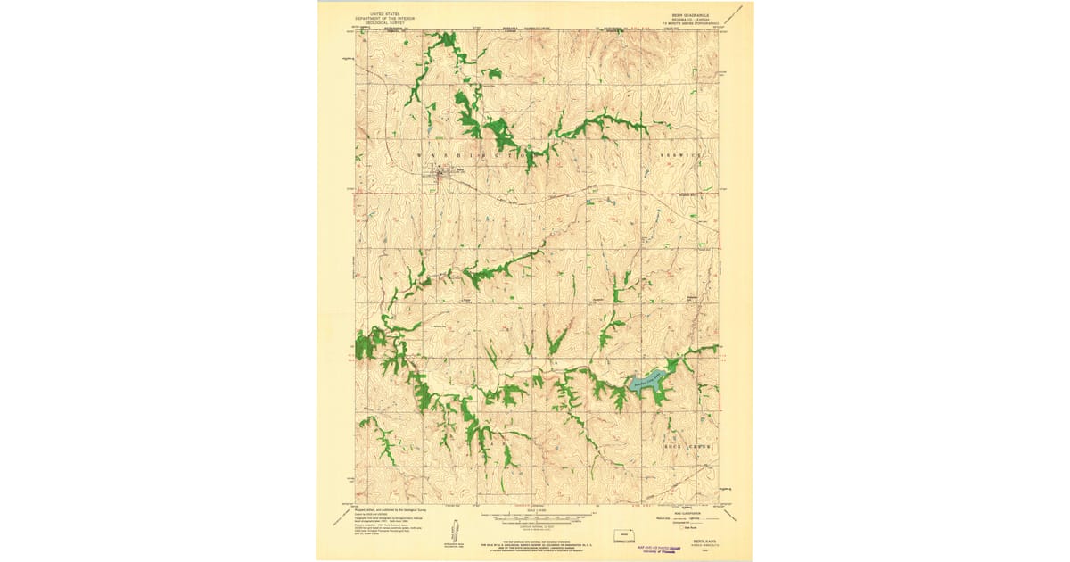 1960 Map of Bern, KS — High-Res | Pastmaps
