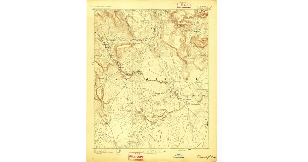 1894 Map of Bernal, San Miguel County, NM — High-Res | Pastmaps