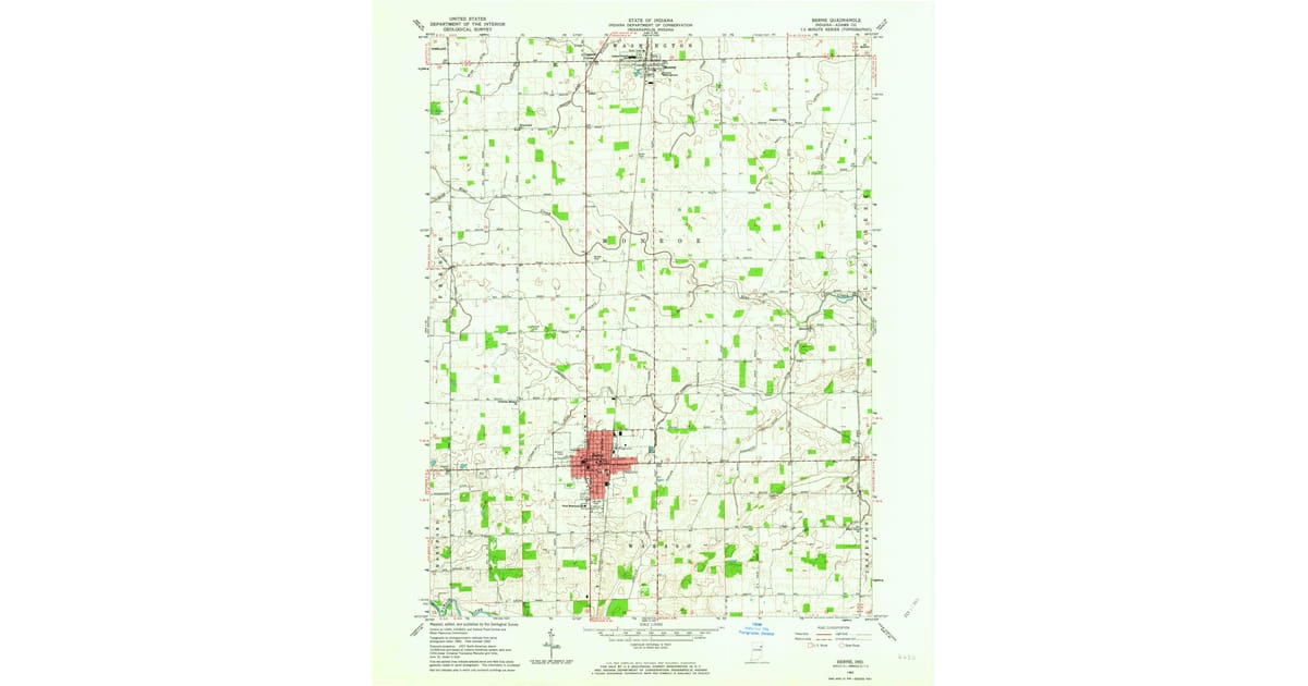 1962 Map of Berne, IN — High-Res | Pastmaps