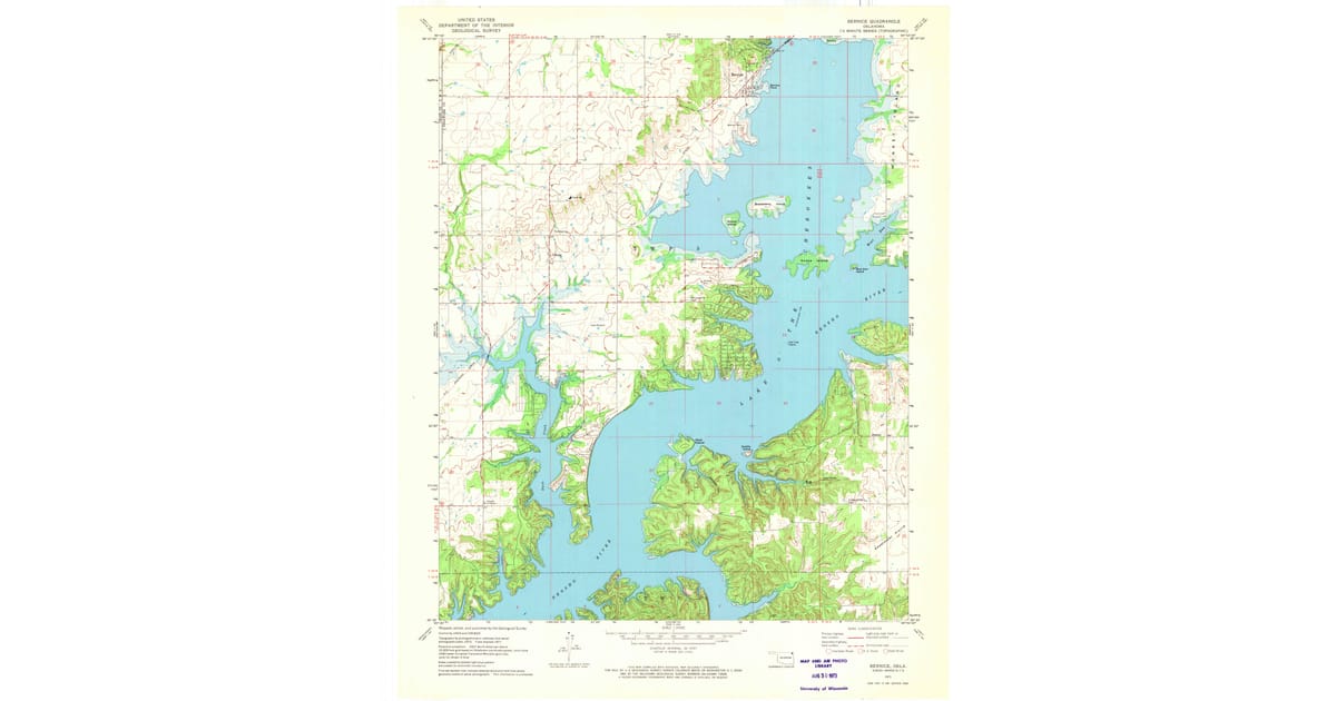1971 Map of Bernice, OK — High-Res | Pastmaps