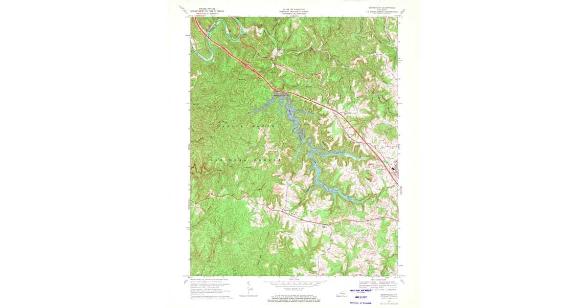 1969 Map of Bernstadt, Laurel County, KY — High-Res | Pastmaps