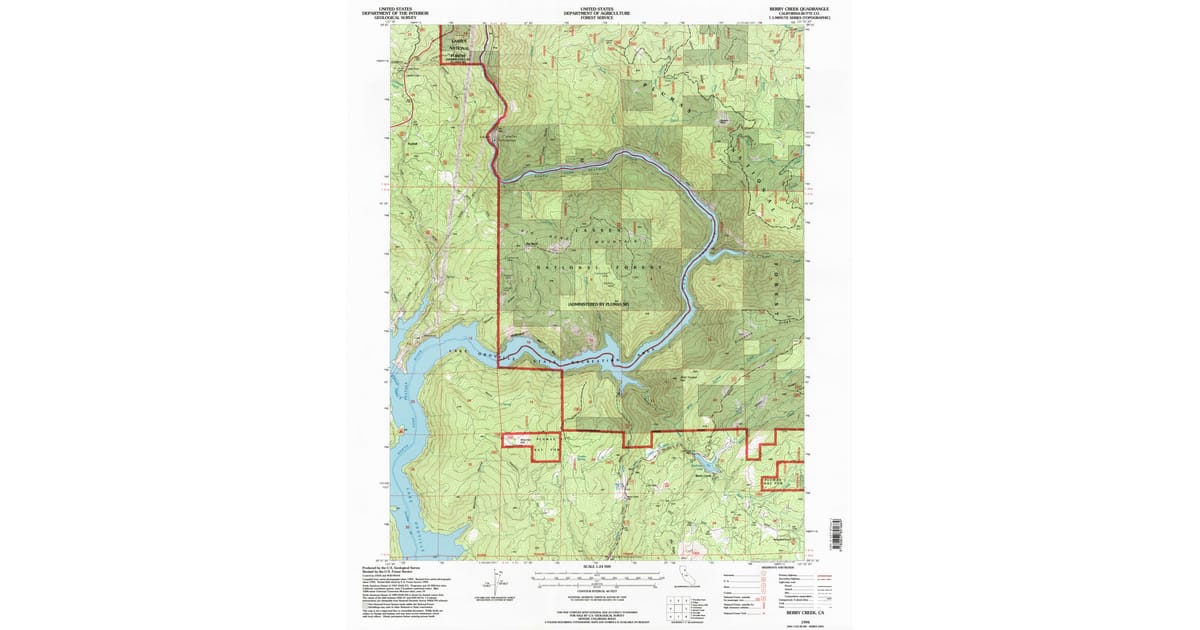 1994 Map of Berry Creek, CA — High-Res | Pastmaps