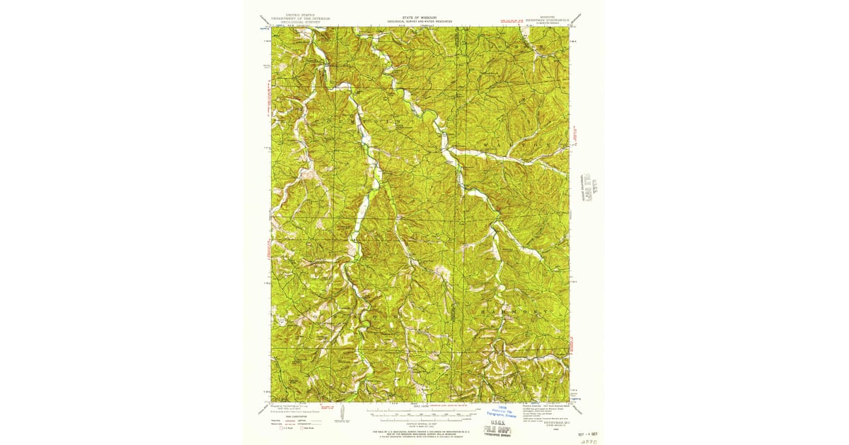 Old Historical Maps of Ishmael, MO | Pastmaps