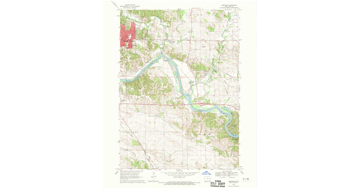 1968 Map of Bertram, IA — High-Res | Pastmaps