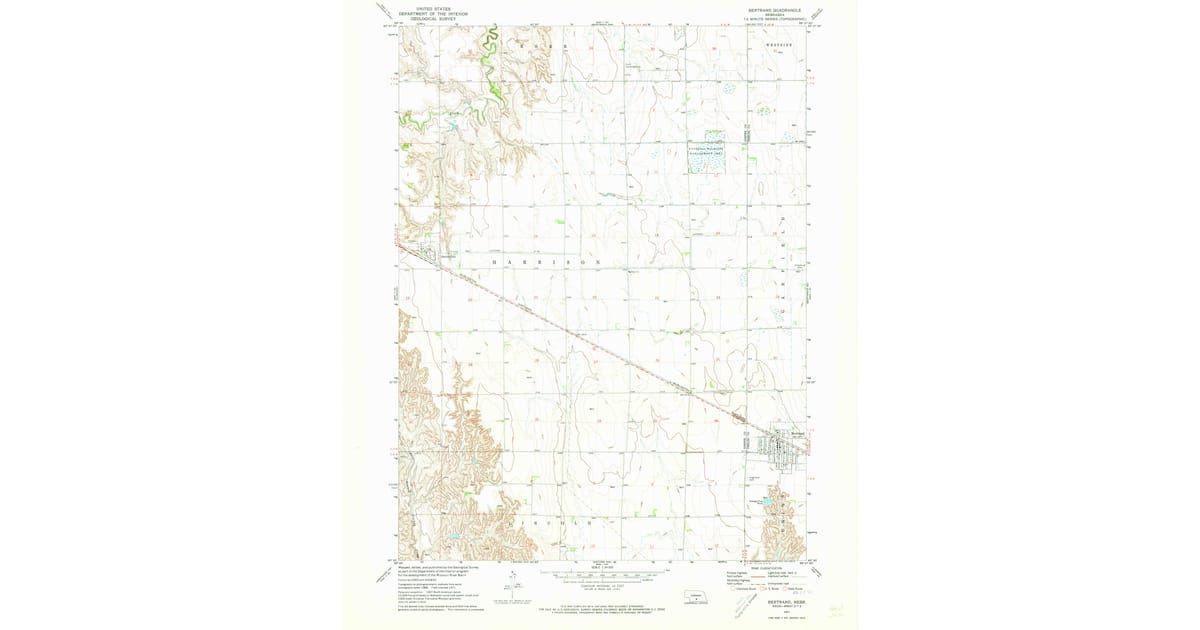1971 Map of Bertrand, NE — High-Res | Pastmaps