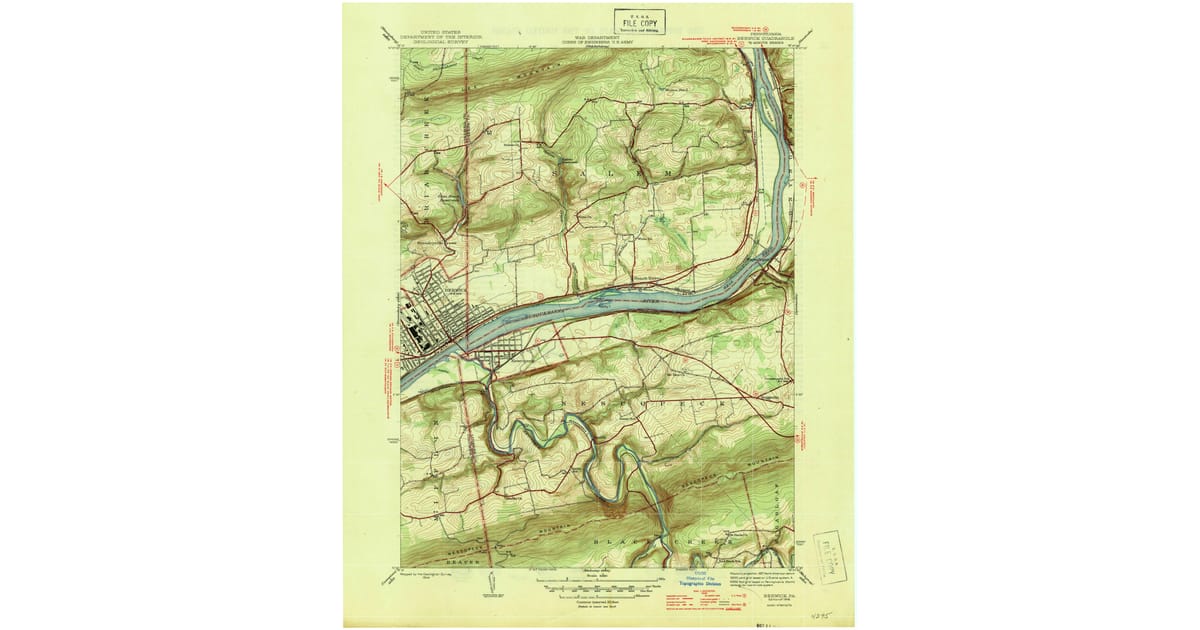 1946 Map of Berwick, PA — High-Res | Pastmaps