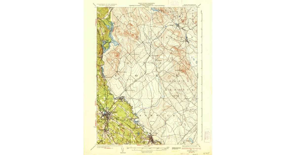 1937 Map of Berwick, York County, ME — High-Res | Pastmaps