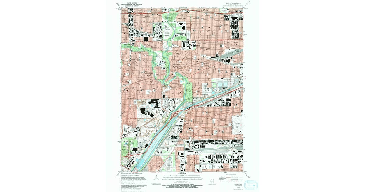 1993 Map of Berwyn, IL — High-Res | Pastmaps