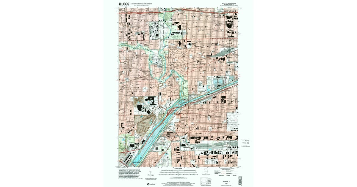 1998 Map of Berwyn, IL — High-Res | Pastmaps