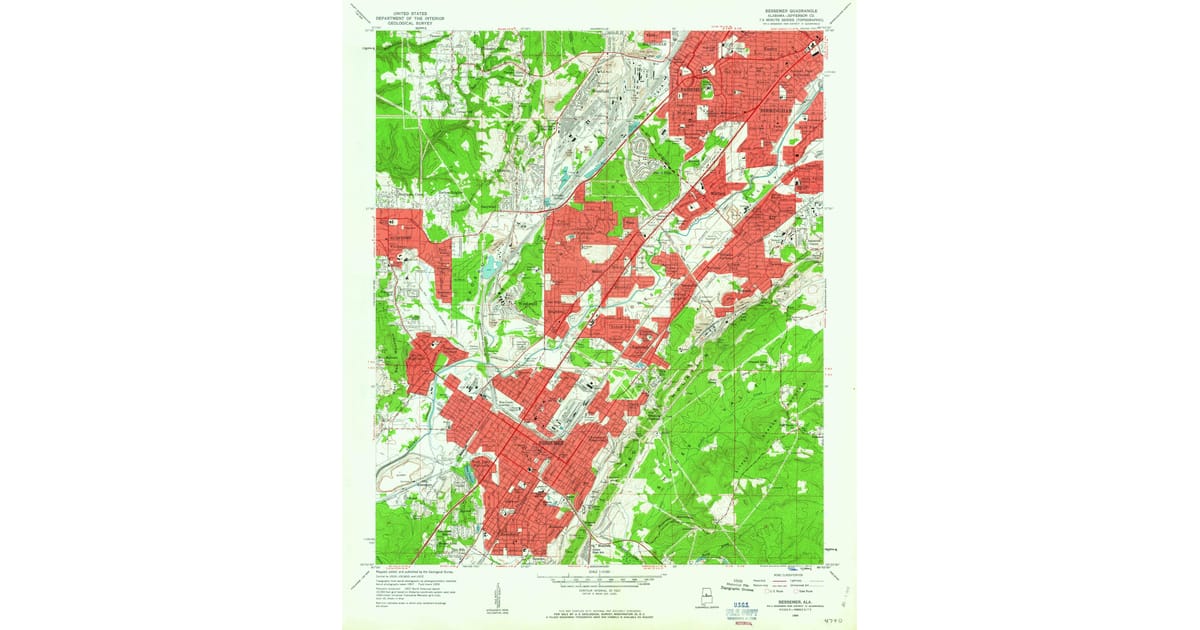 1959 Map of Bessemer, AL — High-Res | Pastmaps