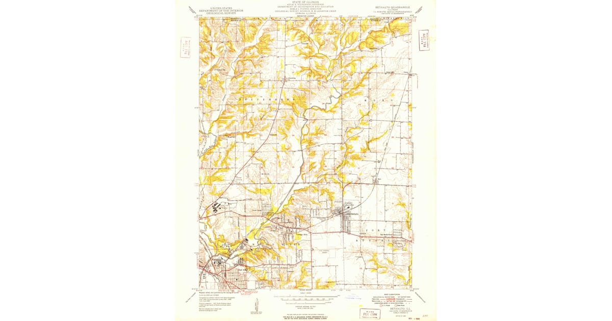 1949 Map of Bethalto, IL — High-Res | Pastmaps