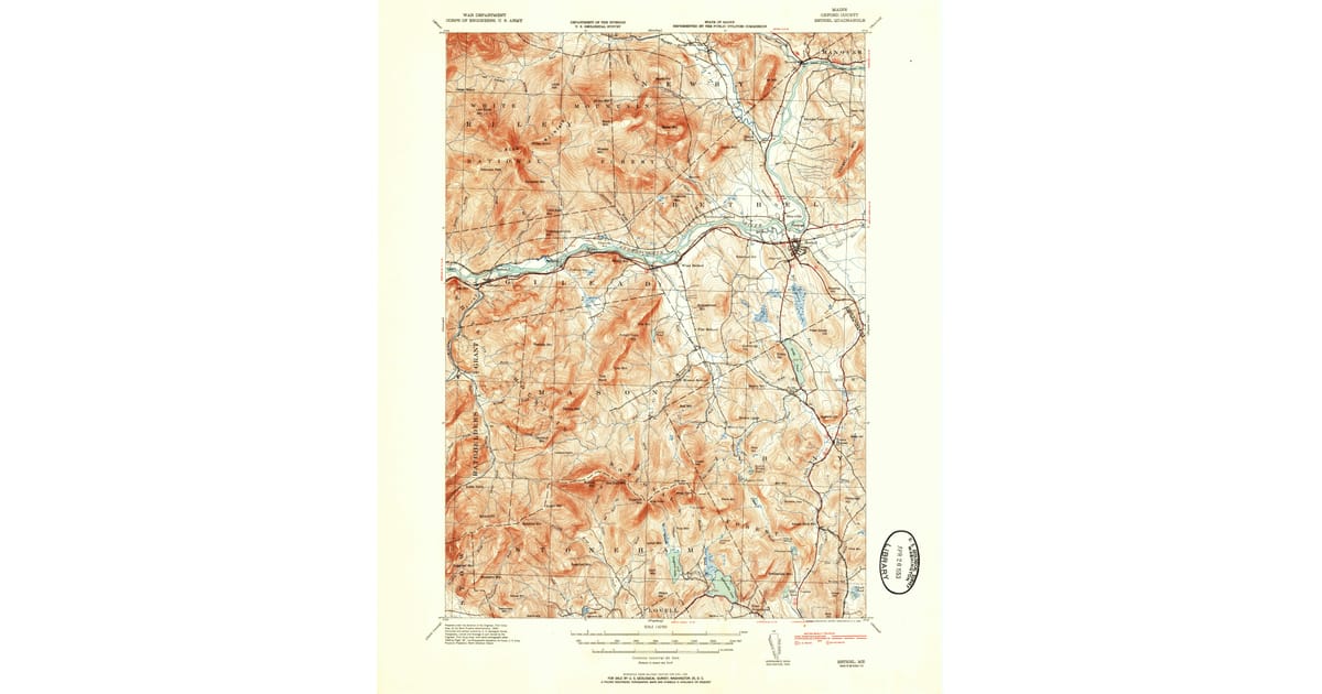 1953 Map of Bethel, ME — High-Res | Pastmaps