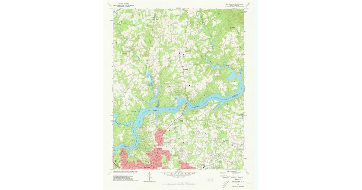 1970 Map of Bethlehem, NC — High-Res | Pastmaps