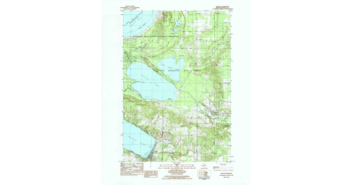 1980s Maps of Benzie County, MI | Pastmaps