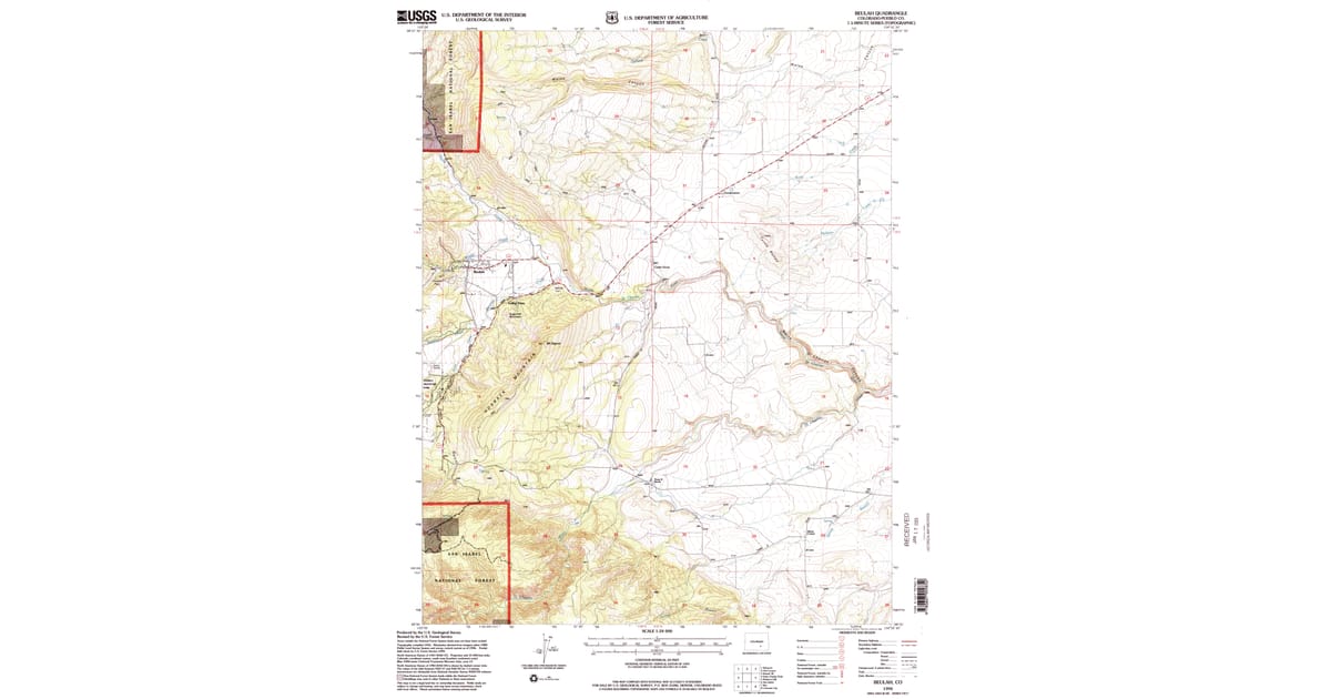 1994 Map of Beulah, Pueblo County, CO — High-Res | Pastmaps