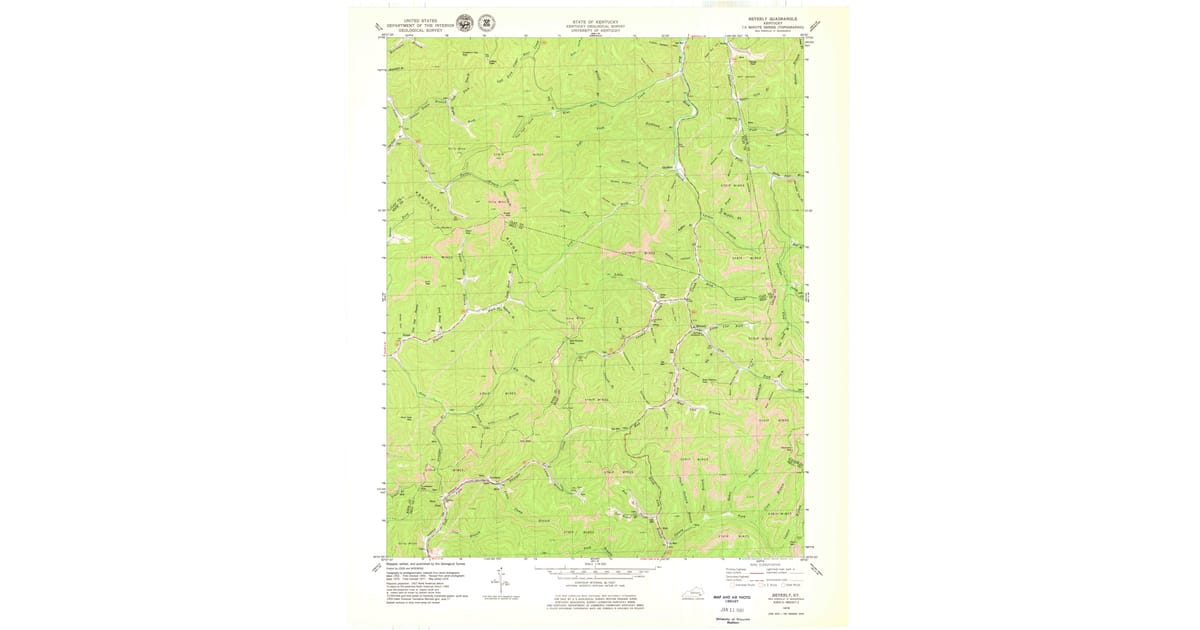 1979 Map of Beverly, Bell County, KY — High-Res | Pastmaps