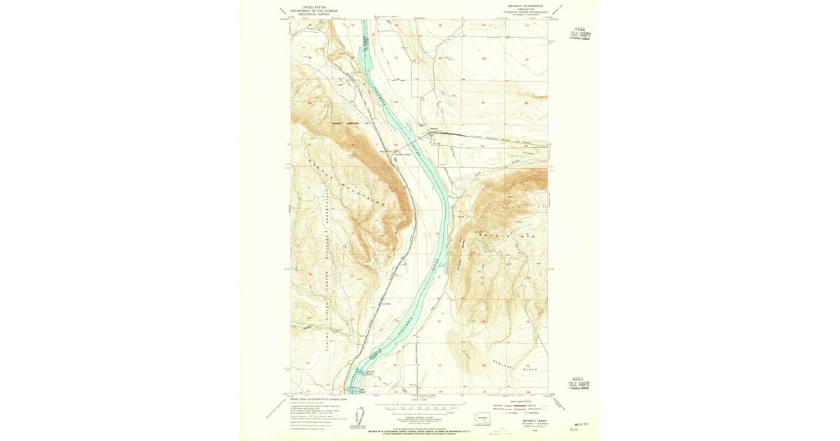1954 Map of Beverly, WA — High-Res | Pastmaps