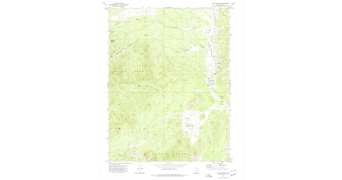 1971 Map of Bible Spring, Iron County, UT — High-Res | Pastmaps