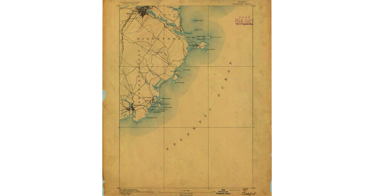 1891 Map of Biddeford, ME — High-Res | Pastmaps