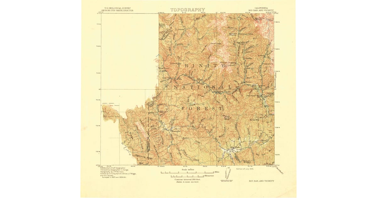 Old Maps of Hawkins Bar, CA | Pastmaps
