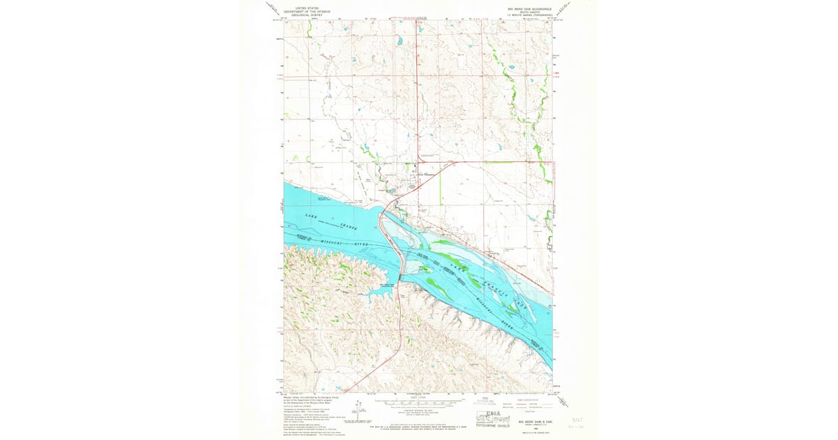 1960s Maps of Fort Thompson, Victory West Township | Pastmaps