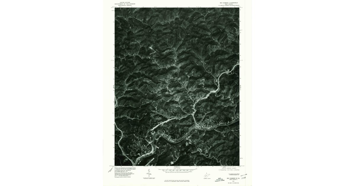 1977 Map of Big Chimney, WV — High-Res | Pastmaps