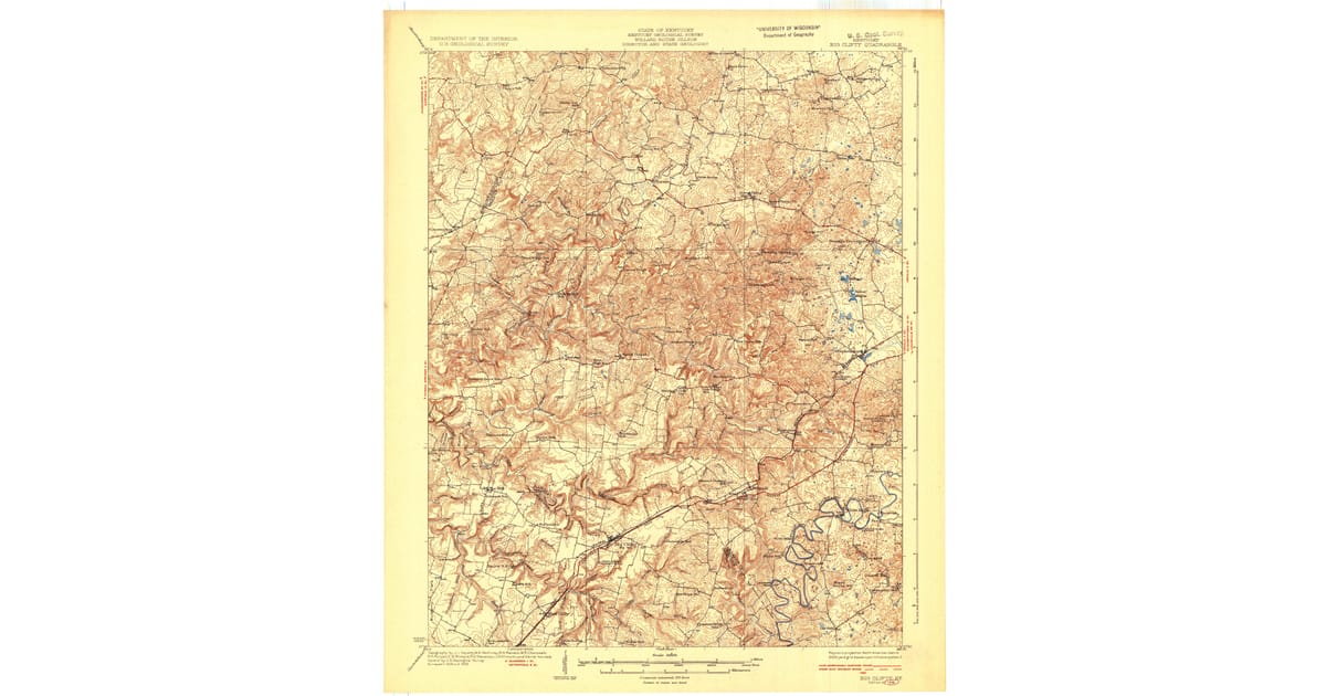 1932 Map of Big Clifty, KY — High-Res | Pastmaps