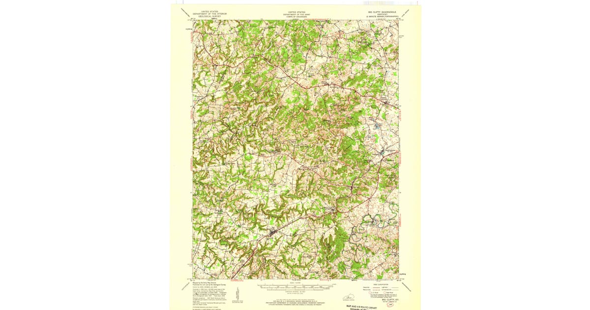 1949 Map of Big Clifty, KY — High-Res | Pastmaps