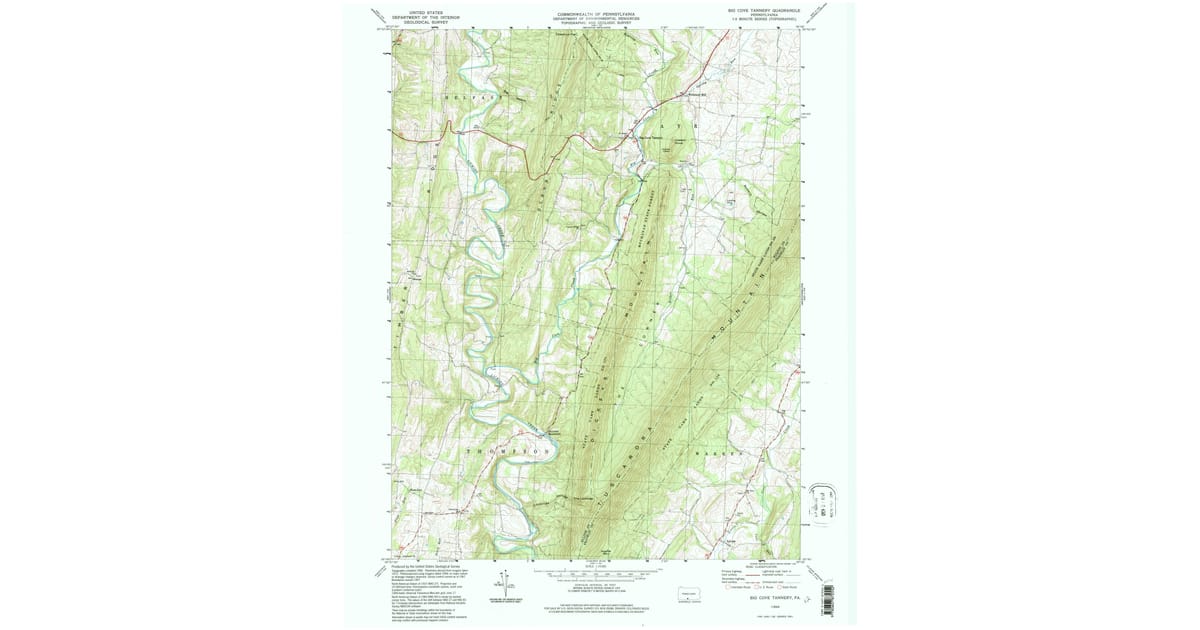 1994 Map of Big Cove Tannery, Fulton County, PA — High-Res | Pastmaps