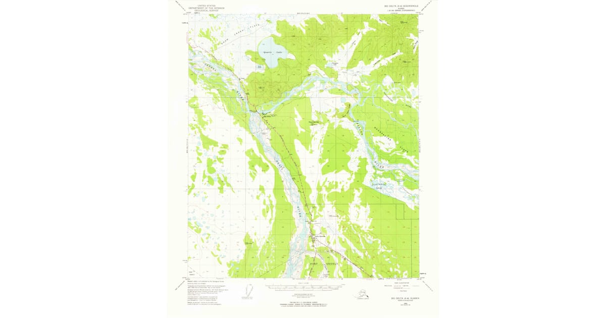 1950 Map of Big Delta A-4, Southeast Fairbanks Borough, AK — High-Res ...
