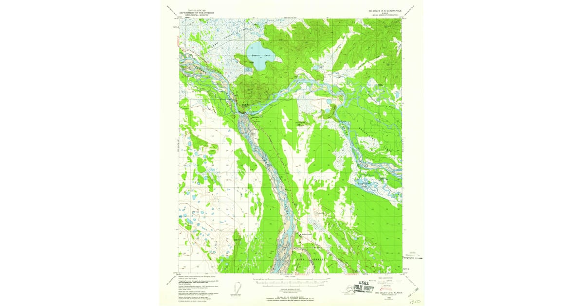 1959 Map of Big Delta A-4, Southeast Fairbanks Borough, AK — High-Res ...