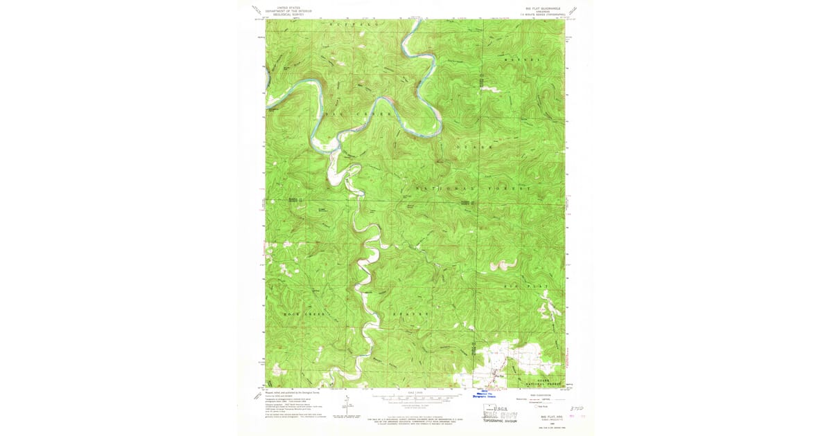1966 Map of Big Flat, AR — High-Res | Pastmaps