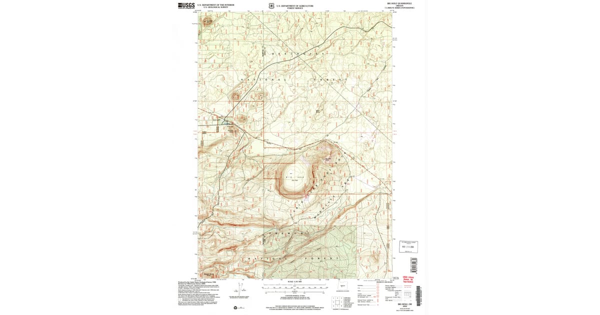 2004 Map of Big Hole, Lake County, OR — High-Res | Pastmaps