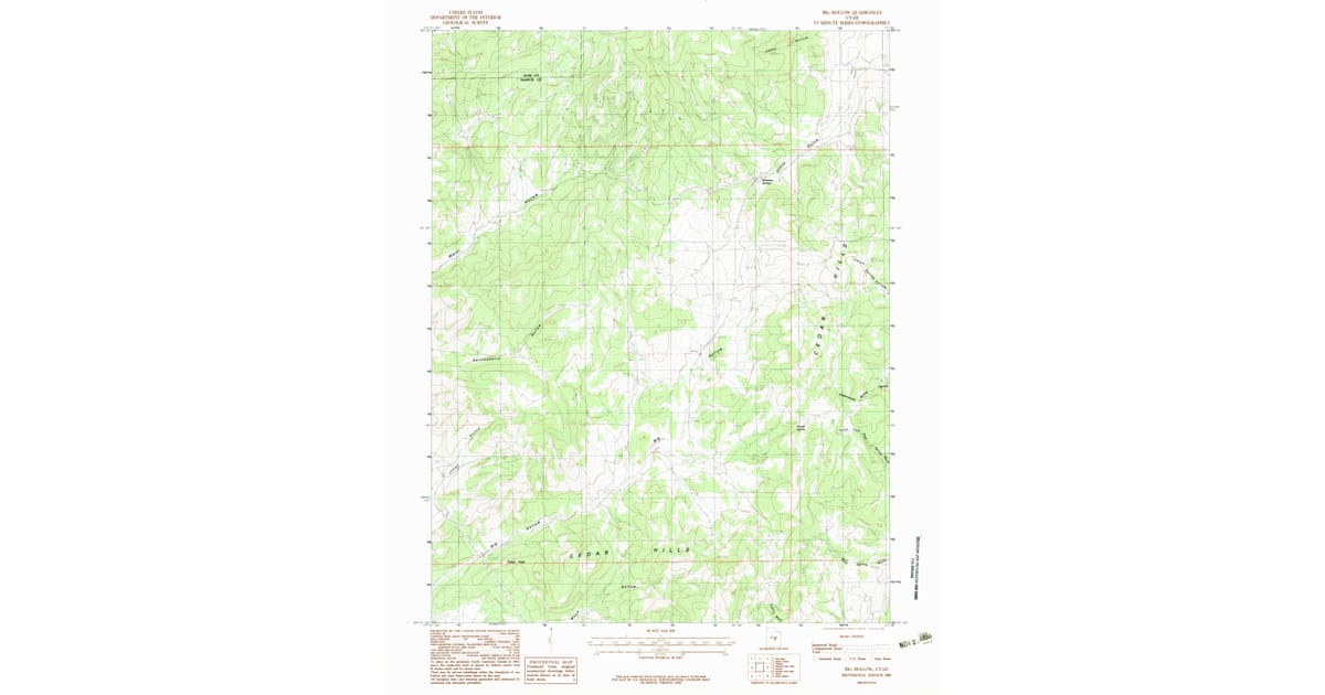 1983 Map of Big Hollow, Sanpete County, UT — High-Res | Pastmaps
