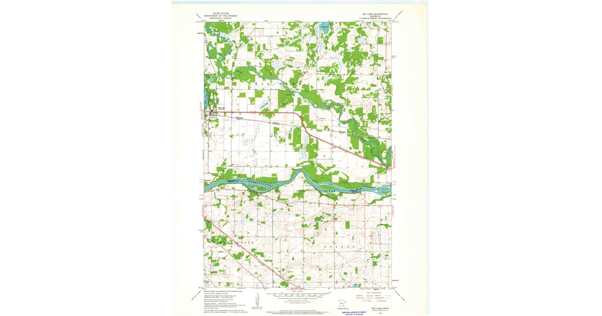 1961 Map of Big Lake, MN — High-Res | Pastmaps