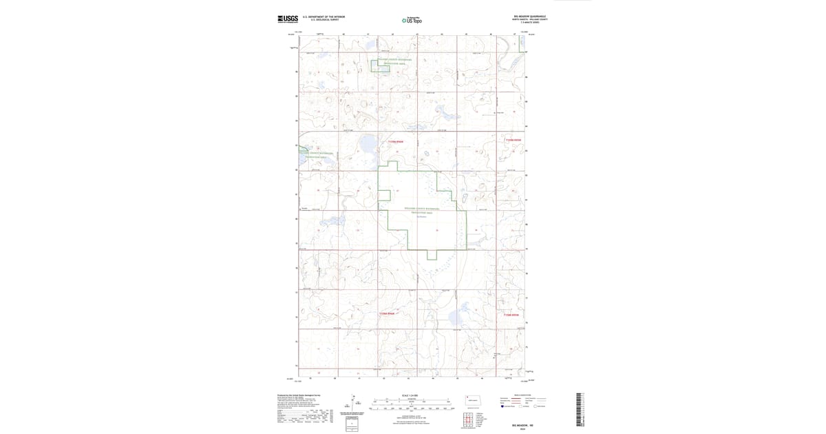 2024 Map of Big Meadow, Williams County, ND — High-Res | Pastmaps