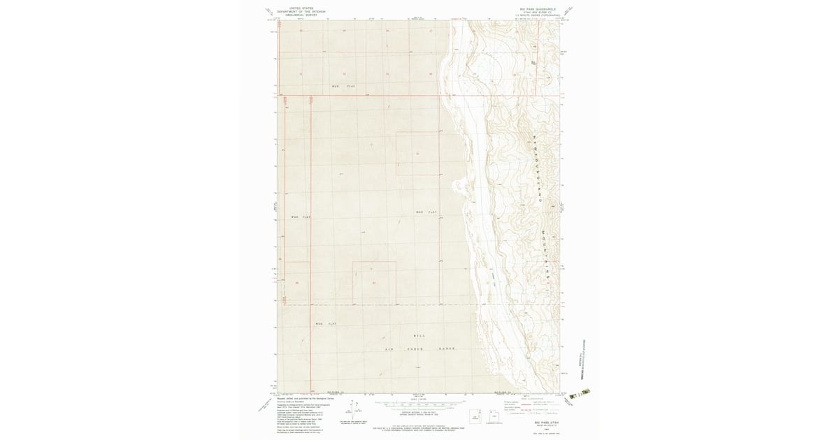 1983 Map of Big Pass, Box Elder County, UT — High-Res | Pastmaps
