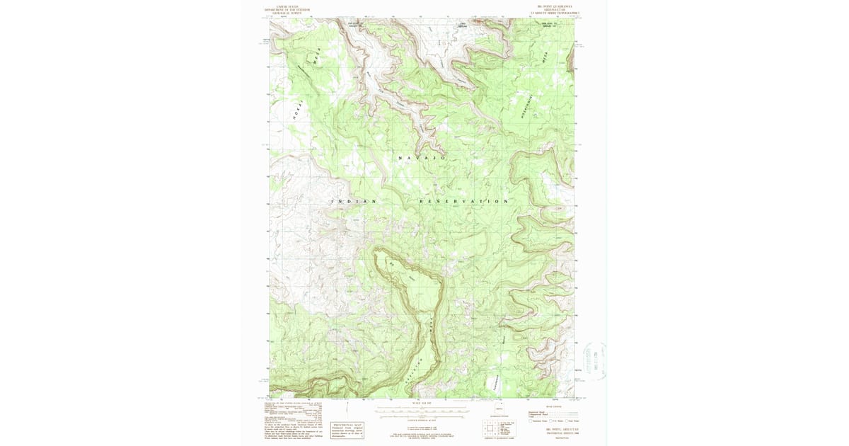 1988 Map of Big Point, Navajo County, AZ — High-Res | Pastmaps