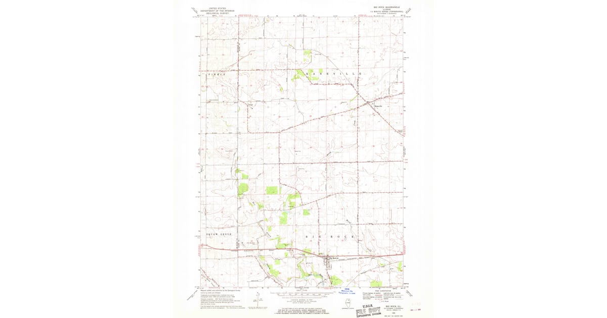 1968 Map of Big Rock, IL — High-Res | Pastmaps