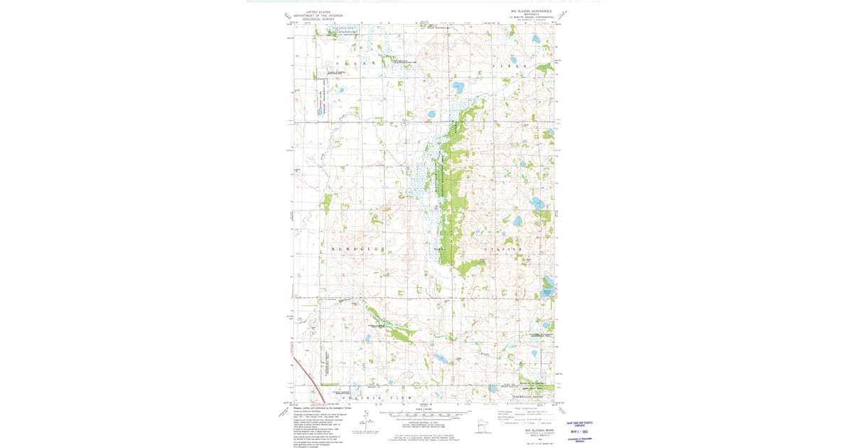 1981 Map of Big Slough, Clay County, MN — High-Res | Pastmaps