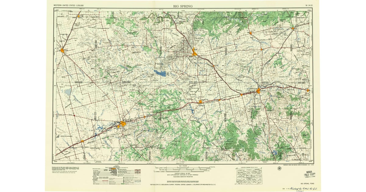 1958 Map of Big Spring, TX — High-Res | Pastmaps