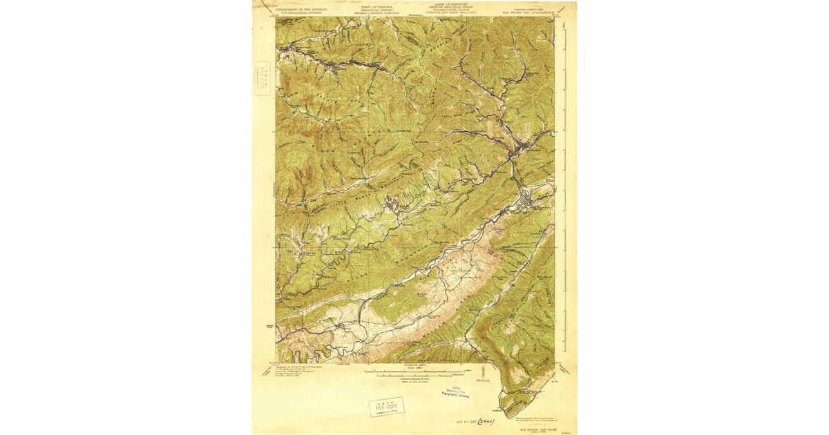 1929 Map of Big Stone Gap, VA — High-Res | Pastmaps
