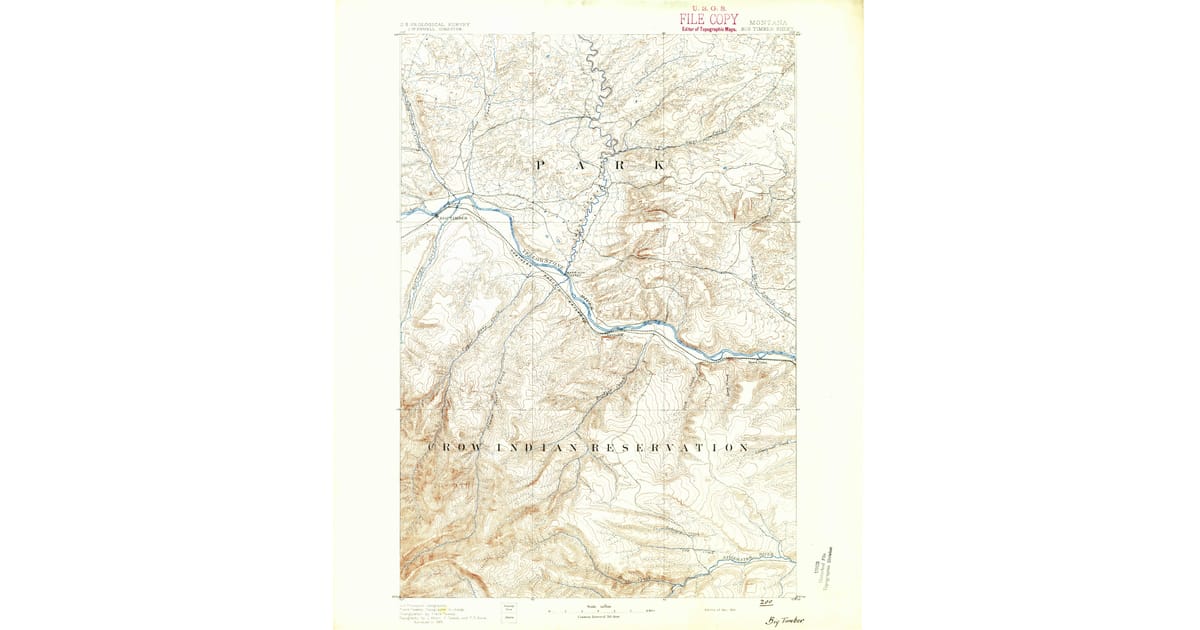 Old Maps of Big Timber, MT for Genealogy | Pastmaps