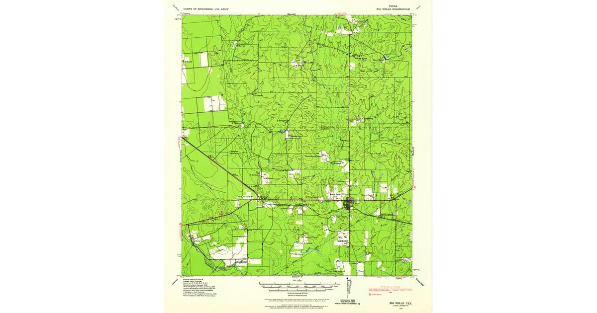 1930s Maps of Big Wells, TX | Pastmaps