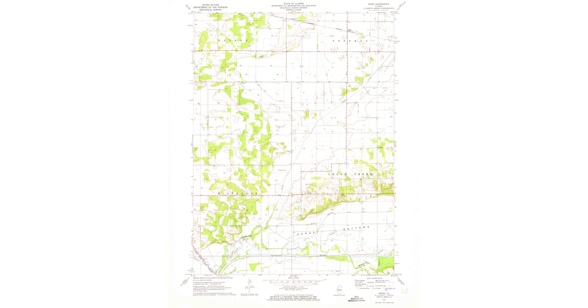 1971 Map of Biggs, Mason County, IL — High-Res | Pastmaps
