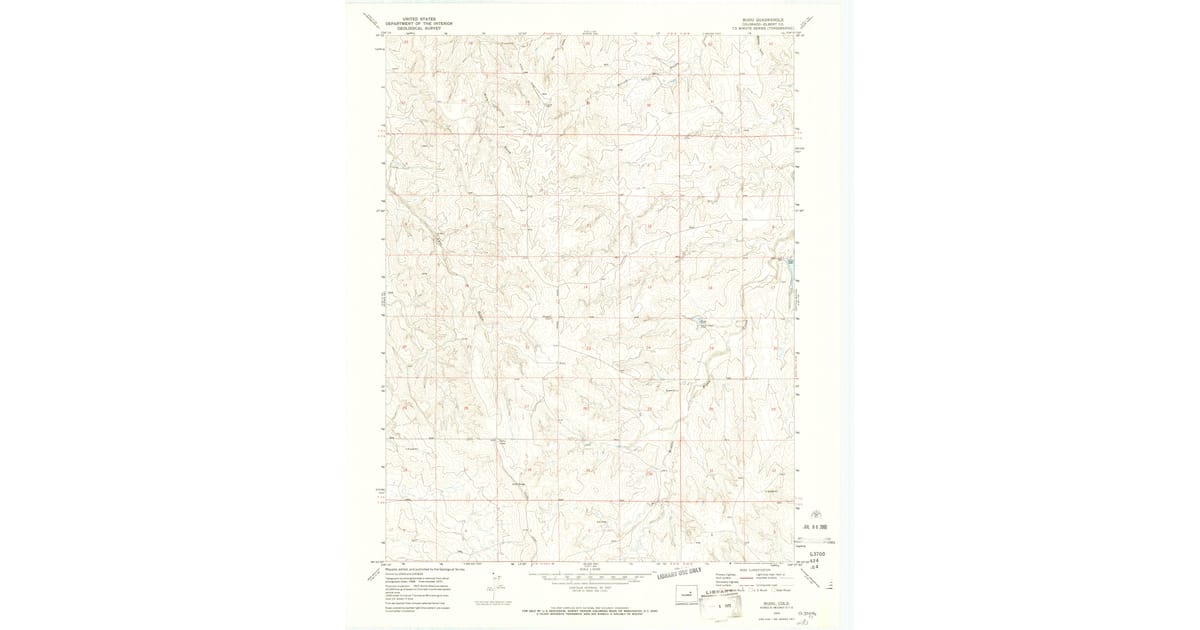 1970 Map of Bijou, Elbert County, CO — High-Res | Pastmaps