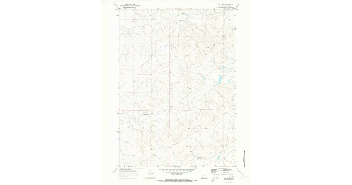 1970 Map of Bill 4 SW, Converse County, WY — High-Res | Pastmaps