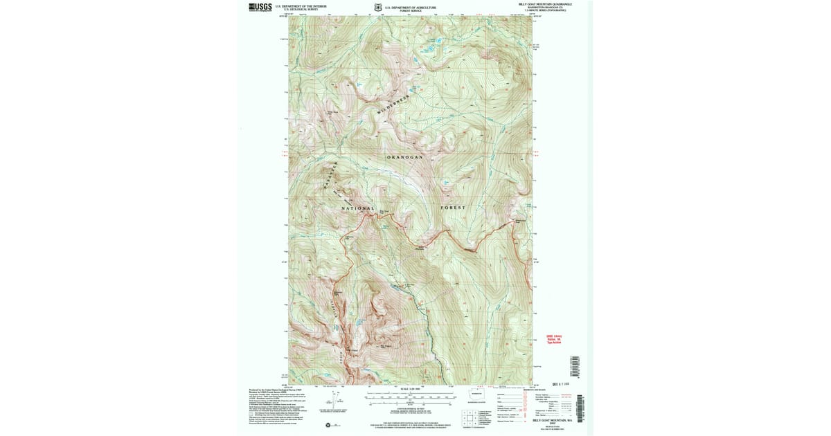 2002 Map of Billy Goat Mountain, Okanogan County, WA — High-Res | Pastmaps