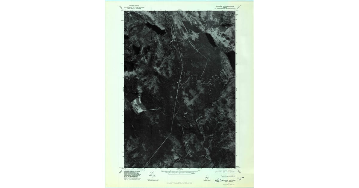 1975 Map of Bingham NE, Somerset County, ME — High-Res | Pastmaps
